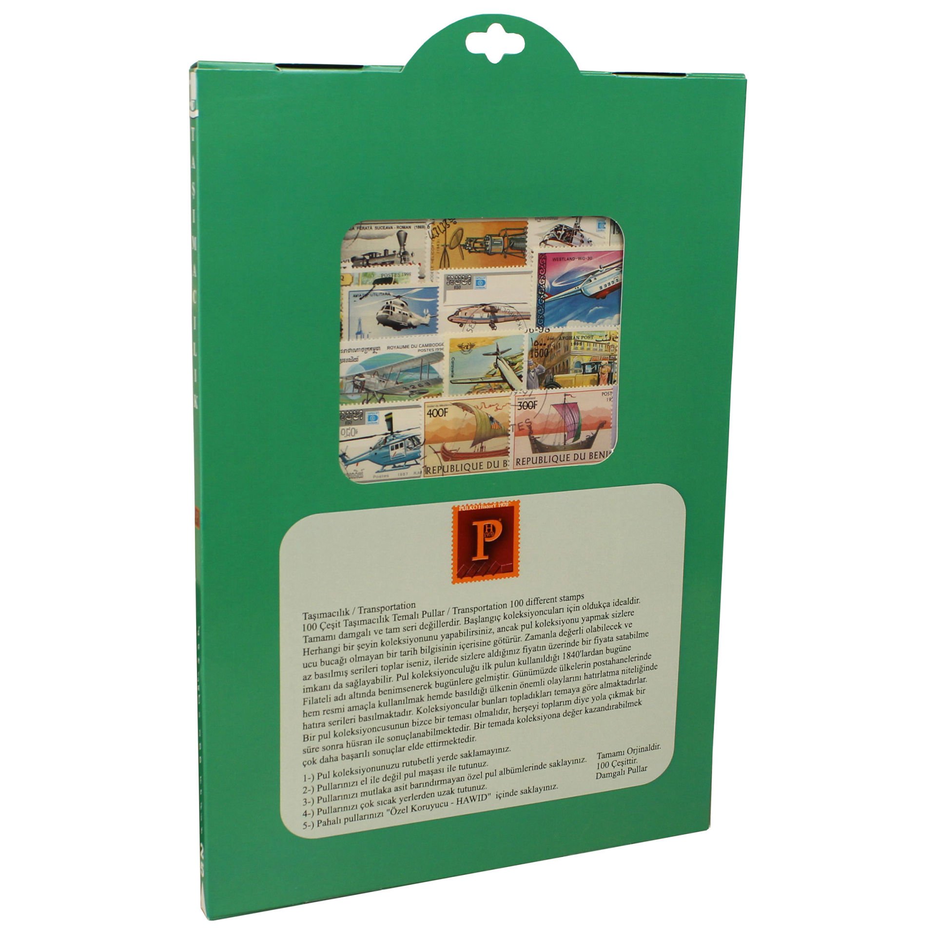 PULKO 100 Çeşit Damgalı Temalı Pul Koleksiyonu